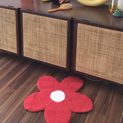 Handmade Tufted Custom Flower Rug. Any Color - Etsy