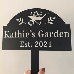 Custom Fairy Garden Sign,metal Fairy Garden Stake,personalized Garden ...