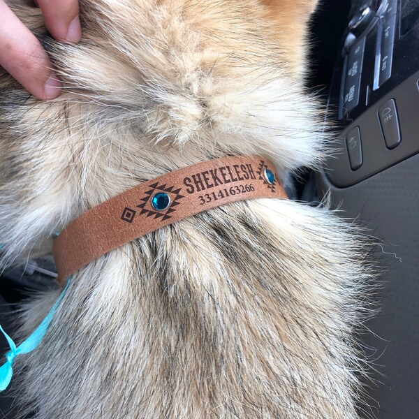 Dog Neck Band With Name. Custom Pet ID. Engraved Dog Collar. Custom Cat ...