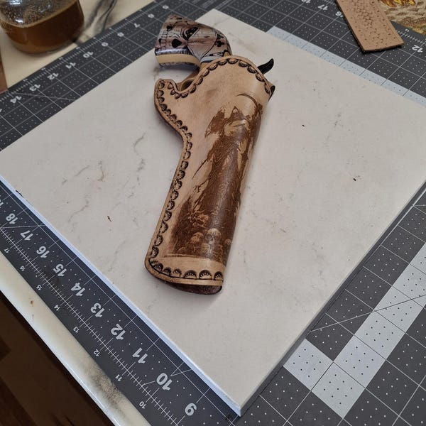 Cross Draw Holster Pattern for Colt Single Action Army Revolver (5.5 ...