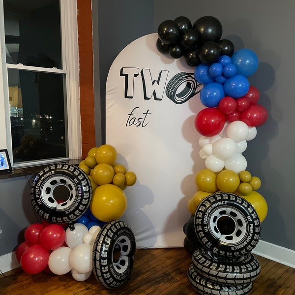Second Birthday Decal - 2nd Lap Around the Track Backdrop - Racing ...