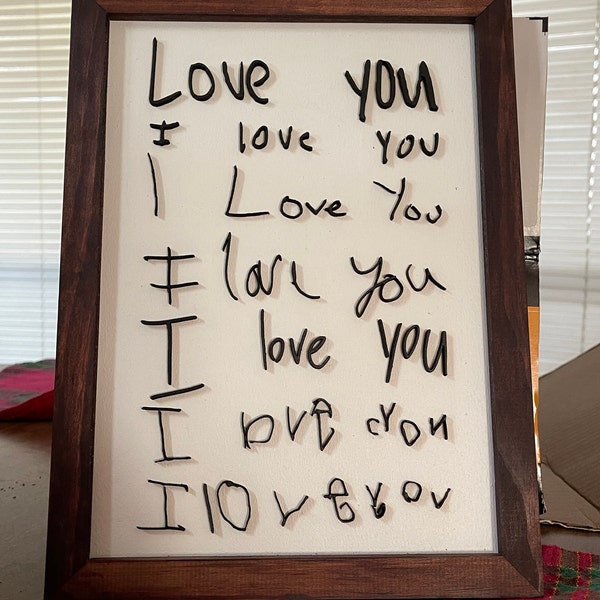 Laser Cut Handwriting Sign: Personalized Memorial Art - Etsy