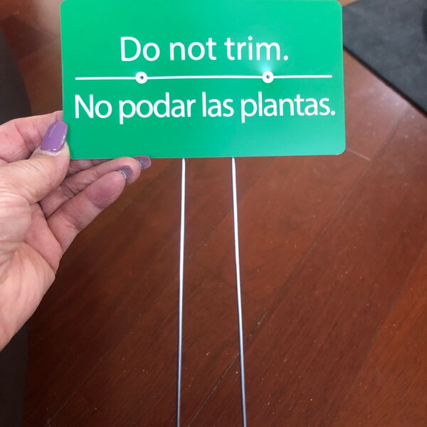 Do Not Trim Acrylic Sign, Outdoor Garden Sign, Garden Markers - Etsy Do Not Trim Acrylic Sign, Outdoor Garden Sign, Garden Markers - Etsy
