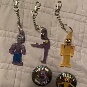 Springtrap 'william Afton' Keychain Five Nights at Freddy's Charm - Etsy