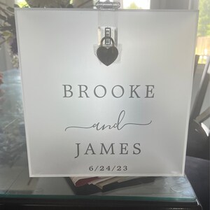 Personalized Name Card Box Wedding Acrylic Card Box With Lock - Etsy