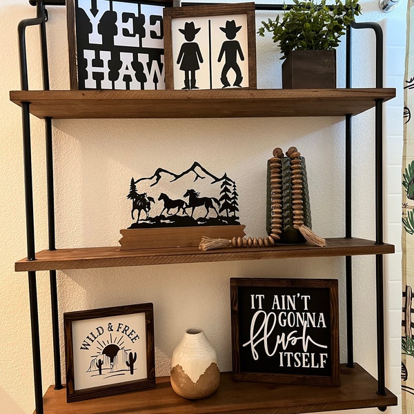 Yeehaw Western Cowboy Decor Sign - Country Rustic - Etsy