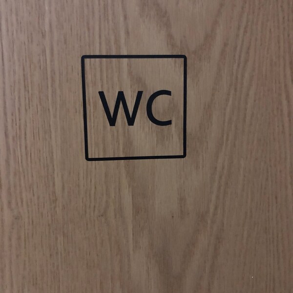 WC SIGN, Toilet Sticker, - Thevinylcreations - Bathroom Stickers ...