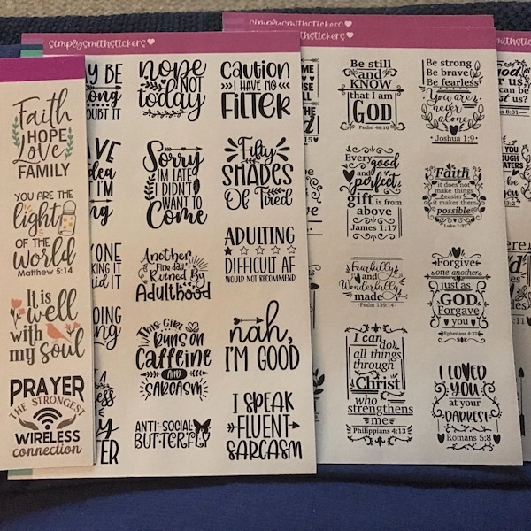 SASSY QUOTES - EC Planner | Planner Stickers | Functional Stickers ...