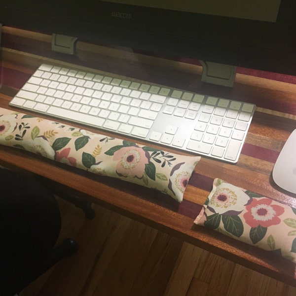Floral Keyboard Rest and / or WRIST REST for Mousepads - Coworker Gift ...