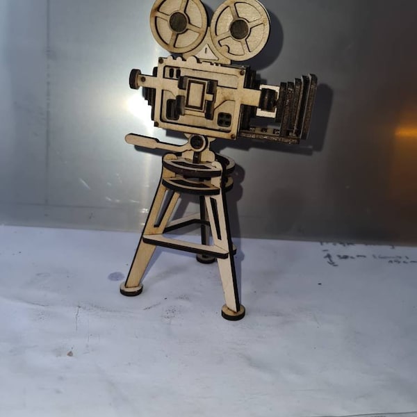 Retro Video Camera - Laser Cut File, SVG Vector Plan of 3d Plywood ...