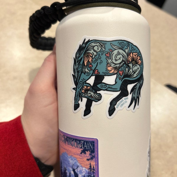 Exclusive LARGE Tooled Bucking Horse Vinyl Decal Sticker - Etsy