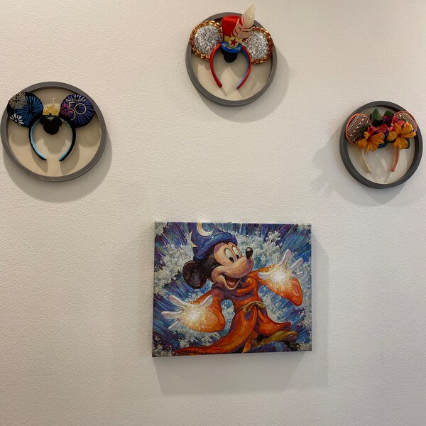 Mickey Themed Ear Display Wall Mount - Etsy