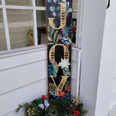 Welcome Christmas Porch Sign Front Porch Santa Christmas Welcome Sign ...