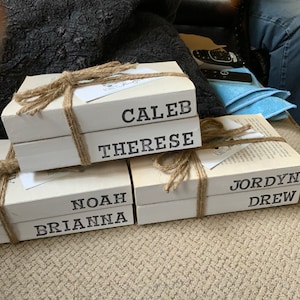 Bible Verse Stacked Book Decor/farmhouse Book Stack - Etsy