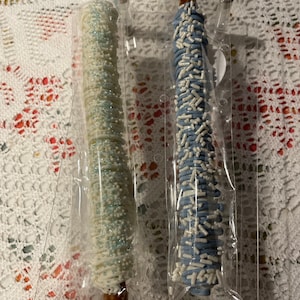 25 Sets 50 Rods Total Chocolate Dipped Bride and Groom Pretzel Rods ...