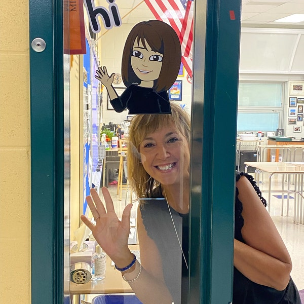 Bitmoji Decal, Personalized Decal, Teacher Door Decor - Etsy