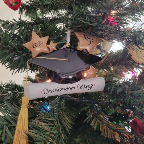 Personalized Graduation Christmas Ornament, Graduate Hat, Graduation ...