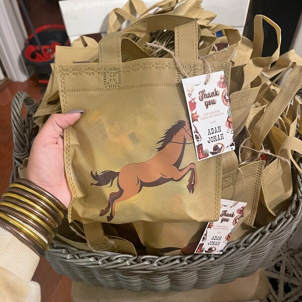 Cowboy Birthday Thank You Tags, Rodeo Thank You Tags, Wild West ...
