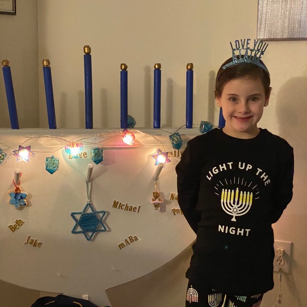 Hanukkah Unisex Pajamas// Chanukah Pjs// Menorah Pajamas// Jewish Kids ...
