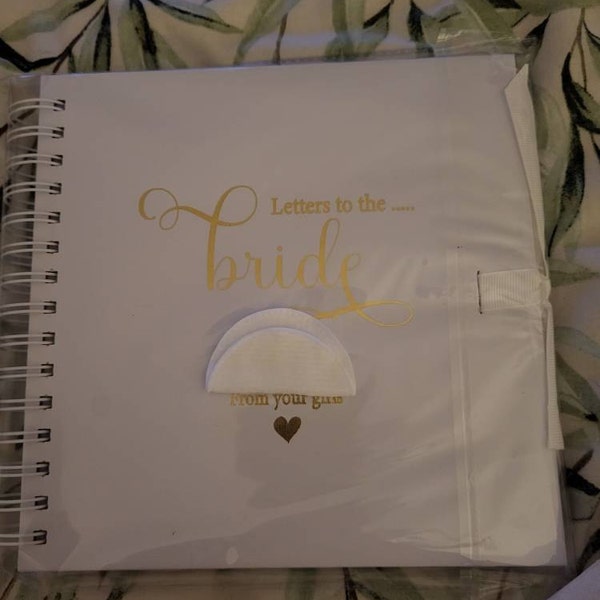 Personalised Letters to the Bride Multiple Colours Scrapbook or Photo ...