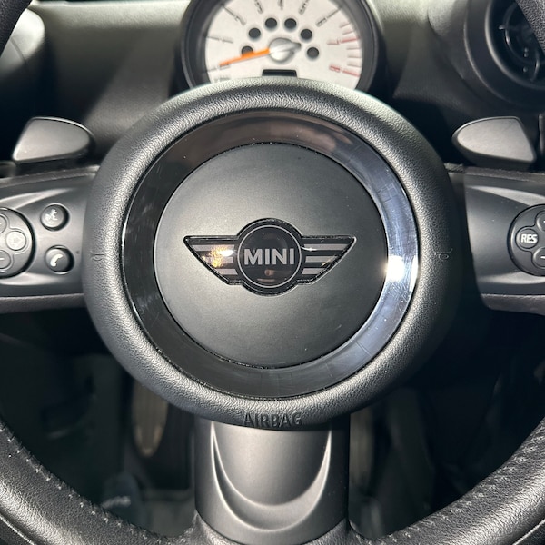 Custom Steering Wheel Gel Overlay Emblem Badge Sticker - Fits All MINI ...