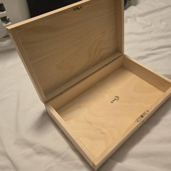 Personalized Lockable Hanging Wooden Key Box, Key Safe, Large Hanging ...