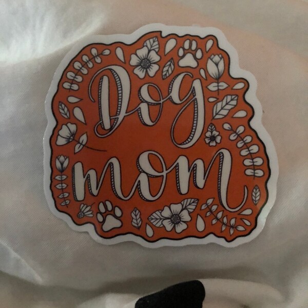 Dog Mom Vinyl Sticker | Dog Sticker | Stickers for Hydroflask | Laptop ...