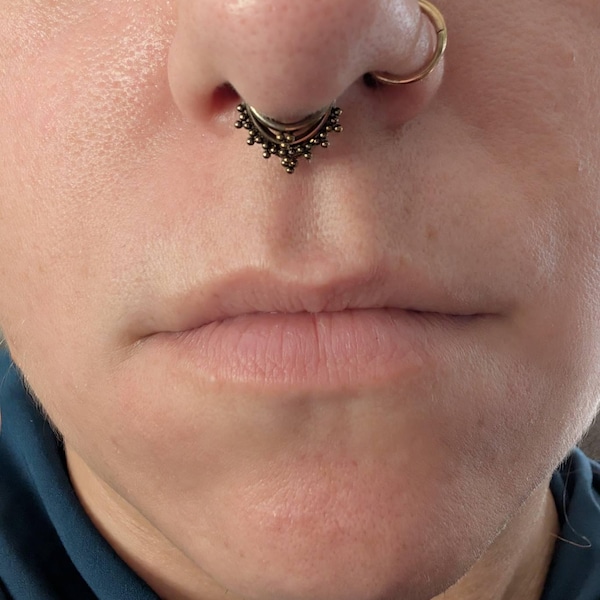 Implant Titanium Push in Threadless Nose Set ,L Bend Nose Stud ...