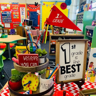 Grade Level Signs Back to School Classroom Signs Teacher Sign Class ...