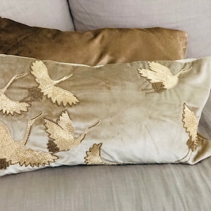 Brown Gold Satin Smocking Throw Pillow Luxury Contemporary | Etsy