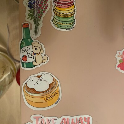 Chinese Take-out Box Sticker Chinese Food Sticker, Asian Food Sticker ...