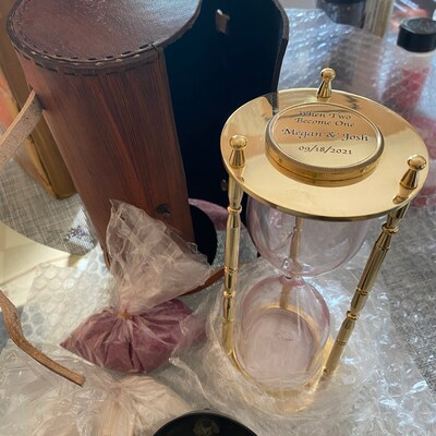 Fillable Hour Glass Personalized Sand Ceremony Set Unity - Etsy