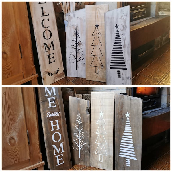 STENCILS for Nordic DIY Decor | Set of 3 Scandi Tree Stencils TREE01 - Etsy