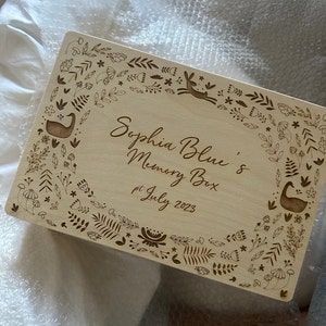 Personalised Bird Wreath Memory Box - Etsy