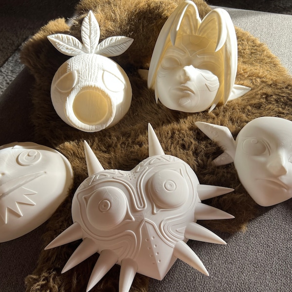 DIY Paint Project Zelda Wall Mounted Mask Set - Etsy