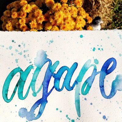 Hand Painted Watercolor Name Art Personalized Wall Art for Her, Girls ...