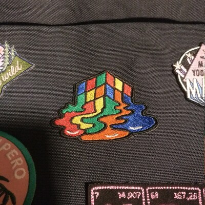 Melted Cube Embroidered Patches for Jackets Iron on Patches for Jeans ...