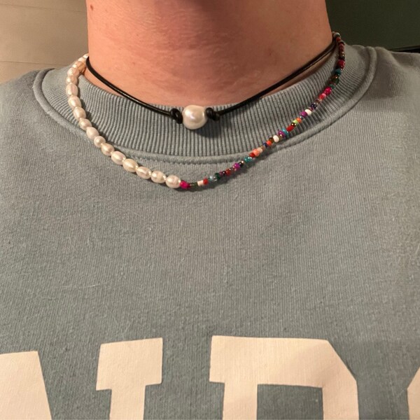 Sead Beads Beaded Necklace | Rainbow Beaded Necklace, Rainbow Seed ...