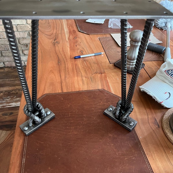 Solid 1" Round Rebar Coffee Table Leg Set of 2 -coffee Table Legs ...