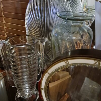 LOTS of Milk Glass Vases Hoosier Randall Brody Anchor Hocking Hobnail ...