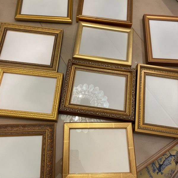 Set of 10 GOLD WEDDING Table Frames Party Favor Photo Frame - Etsy