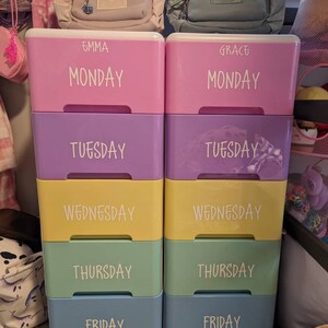 Days of the Week Label Set decals Only - Etsy