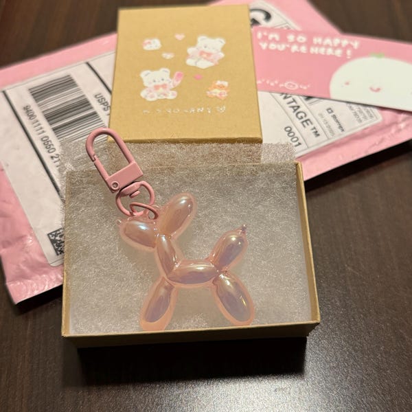 Fun Balloon Dog Keychain Colorful Fun Bag Charm AirPod Case Keychain - Etsy