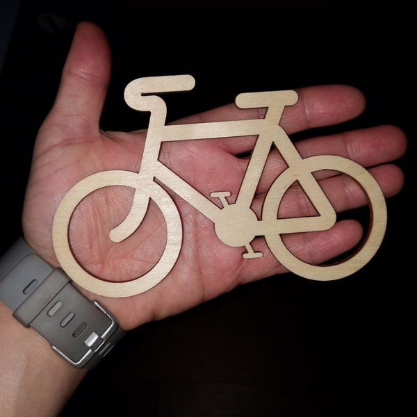 Bike Bicycle Unfinished Wood Cutout Cut Out Shapes Ready to Paint Stain ...