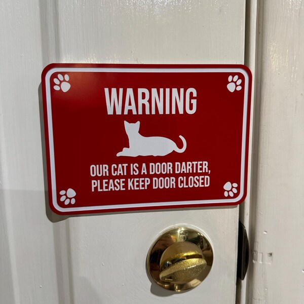 Classic Framed Paws, INDOOR ONLY CAT Please Close Door & Keep Cat ...