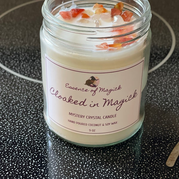 Mystery Crystal Candle, Hidden Crystal, Hidden Gem Inside, Surprise ...