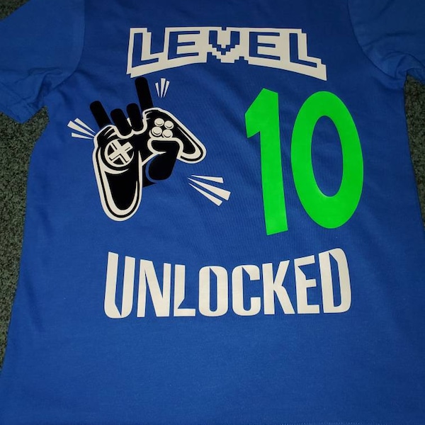 Level 10 Unlocked| SVG Cut or Print Diyart| 10th Tenth Video Game ...