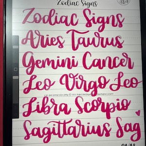 Octopus Hand Lettering Practice Worksheets for Small & Large Brush Pens ...