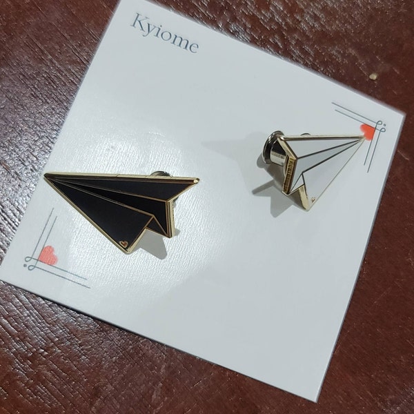 Paper Airplane Pins, Enamel Pin, Lapel Pin, Gold Plated, Set, Gift ...