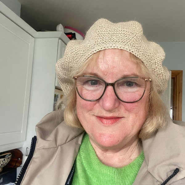 Natural Linen French Beret for Women, Summer Hats Women, Knitted Beanie ...